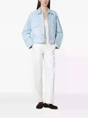 Victoria Beckham Trucker Jacket With Chest Pockets - Blue