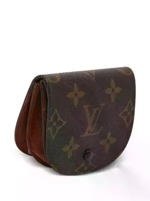 LOUIS VUITTON Monogram Coated Coin Purse - Brown