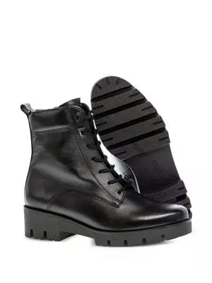 Gabor Davos Lace-up Combat Boots - Black