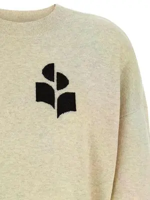 MARANT ETOILE Marisans Logo-intarsia Crew-neck Sweater - Grey