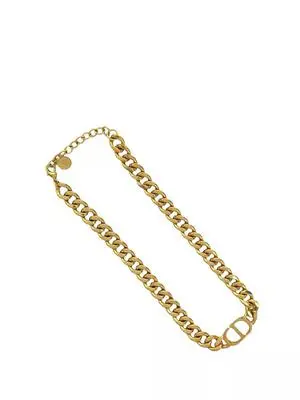 Dior Cd Logo Chain Link Necklace - Gold