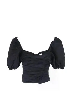 REFORMATION Puffed-sleeve Cropped Top