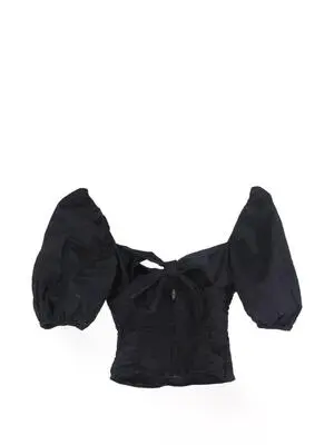 REFORMATION Puffed-sleeve Cropped Top
