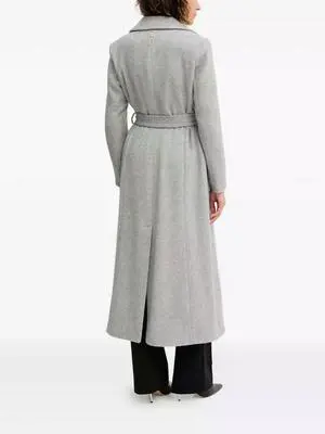 FRACOMINA Herringbone-pattern Belted Coat