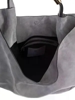 Moschino Handle Me Ring Handle Shoulder Bag - Grey