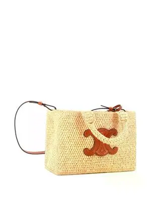 Celine Cabas Thais Raffia Small Tote Bag