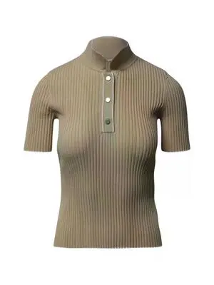 Maje Ribbed Polo Shirt