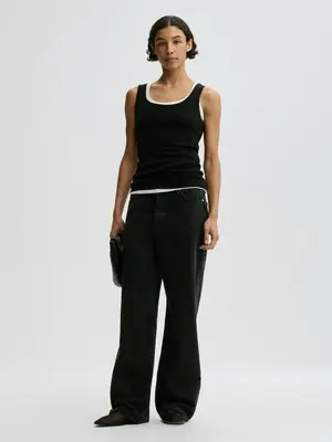 BY MALENE BIRGER Dali Organic Cotton Tank Top - Black