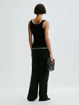 BY MALENE BIRGER Dali Organic Cotton Tank Top - Black