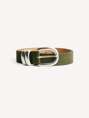 BY MALENE BIRGER Zoira Suede Belt - Deep Lichen Green