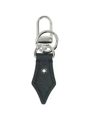 Montblanc Leather Printed Keychain - Blue