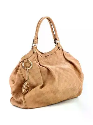 Gucci Sukey Sima Leather Large Tote Bag - Neutrals