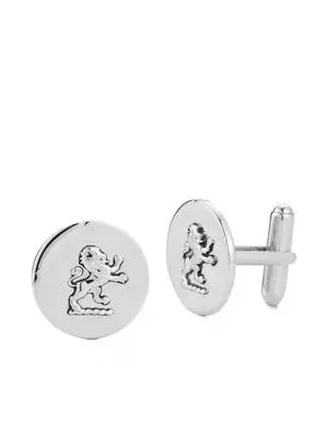 Mateo Lion Coin Cufflinks - Silver
