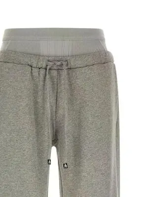 Attico Ribbed Insert Fleece Joggers - Grey