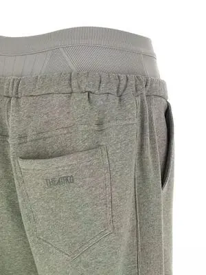 Attico Ribbed Insert Fleece Joggers - Grey