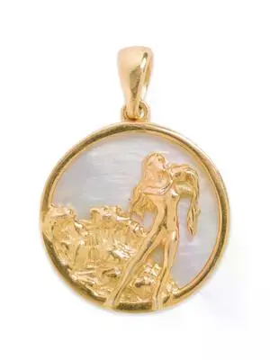 FREYA ROSE Aquarius Star-sign Pendant - Gold