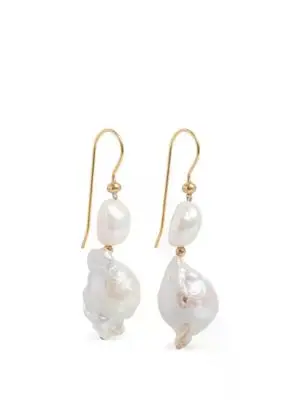 FREYA ROSE Baroque Pearl Drop Earrings - Gold
