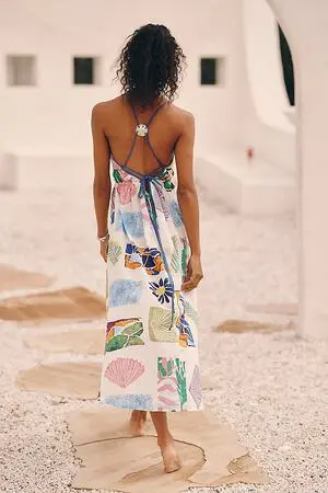CELANDINE Mosaic Print Maxi Dress