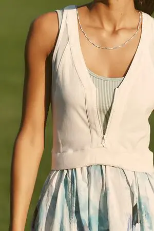 DAILY PRACTICE Zip-front V-neck Dress