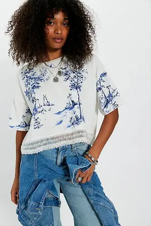 Free People Trimmed T-shirts For Women