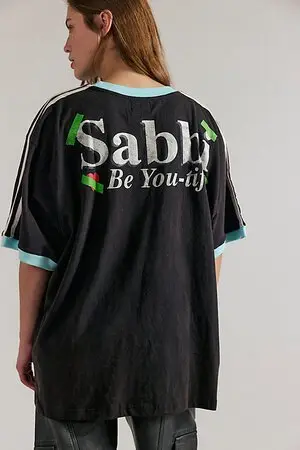 SABBI Freedom Ringer Tee - Black/white