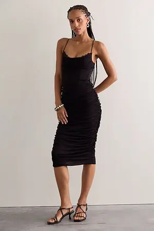 Free People Instant Attraction Midi Slip - Black