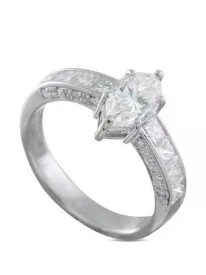 LB EXCLUSIVE Marquise Diamond Platinum Ring - Silver