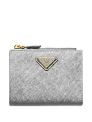 Prada Small Logo-plaque Wallet - Grey