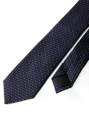 Prada Patterned Silk Tie - Blue