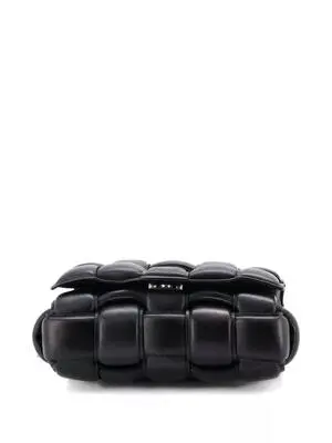 Bottega Veneta Cassette Chain Padded Maxi Intrecciato Leather Crossbody Bag - Black