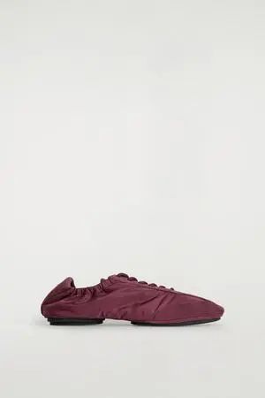 Cos Suede-nylon Ballet Sneakers - Red