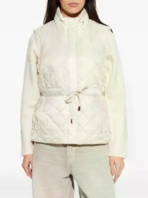 Michael Kors Quilted Tie-waist Gilet - Neutrals