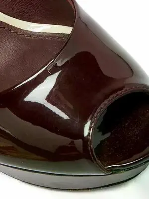 LOUIS VUITTON Oh Really! Peep-toe Leather Pumps