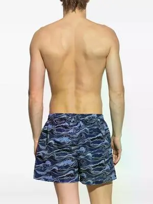 Paul Smith Wave-print Swim Shorts