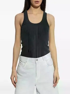 HAIKURE Gem Ribbed-knit Tank Top - Black