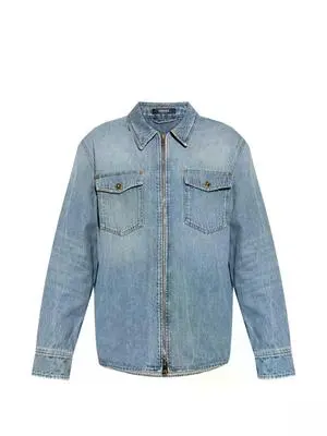 Versace Zipped Chest-pockets Shirt - Blue