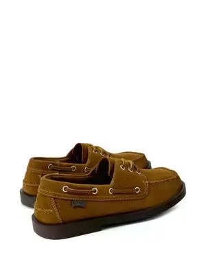 Camper Leather Boat Shoes - Brown