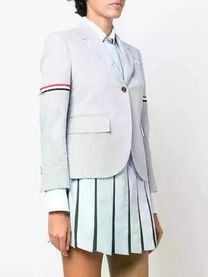 Thom Browne Rwb Stripe Single-breasted Blazer - Blue