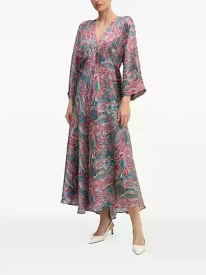 HOSS INTROPIA Luisa Flared Paisley Print Midi Dress