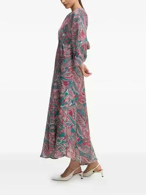 HOSS INTROPIA Luisa Flared Paisley Print Midi Dress