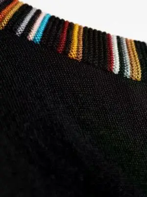 Paul Smith Striped-detail Crew-neck Sweater