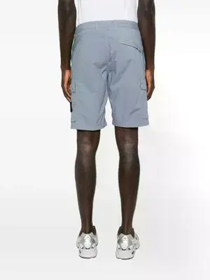 Stone Island Logo Patch Cargo Shorts - Blue