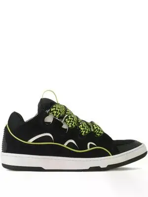 LANVIN Curb Metallic-detail Sneakers - Black