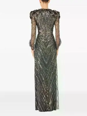 Jenny Packham Xenia Sequin-embellished Maxi Dress