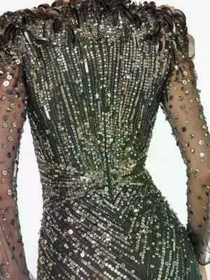 Jenny Packham Xenia Sequin-embellished Maxi Dress