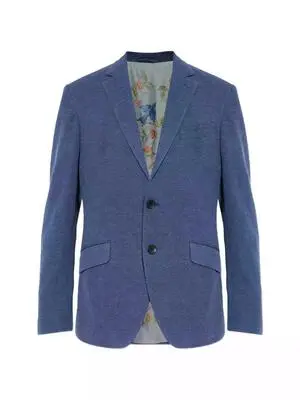 Etro Single-breasted Textured Blazer - Blue