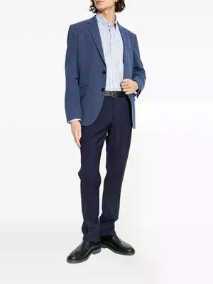 Etro Single-breasted Textured Blazer - Blue