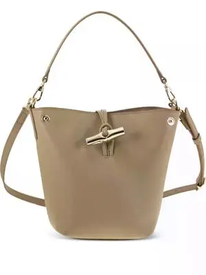 Longchamp Le Roseau Leather Bucket Bag