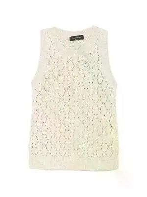 Fabiana Filippi Sequin-embellished Open-knit Vest