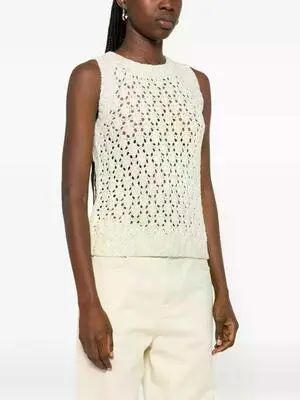 Fabiana Filippi Sequin-embellished Open-knit Vest